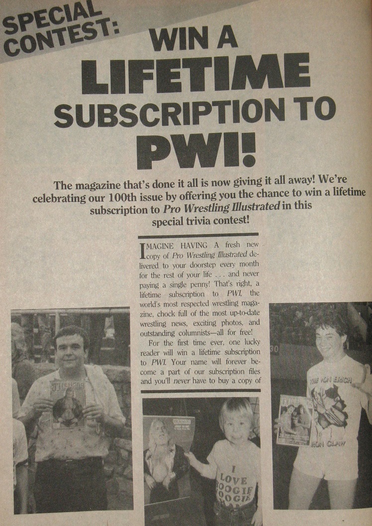 Flashback Friday: 100th PWI Issue - Scott's Blog of Doom!