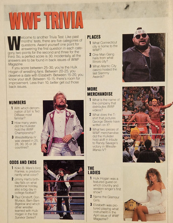Flashback Friday: WWF Magazine October 1988 - Scott's Blog of Doom!