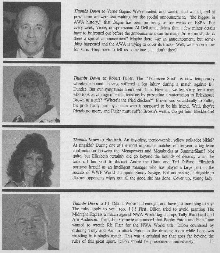 Flashback Friday: The Wrestler December 1988 - Scott's Blog of Doom!