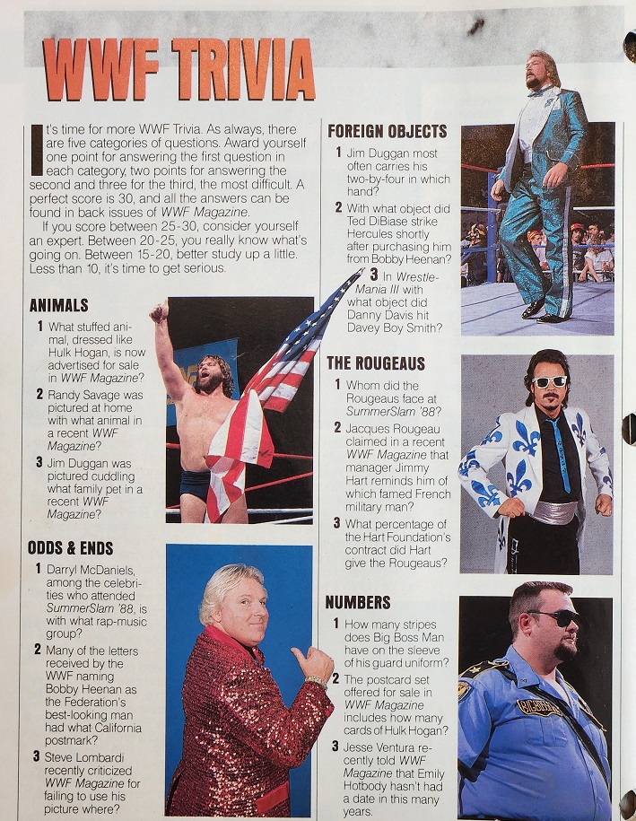 Flashback Friday: WWF Magazine, March 1989 - Scott's Blog of Doom!