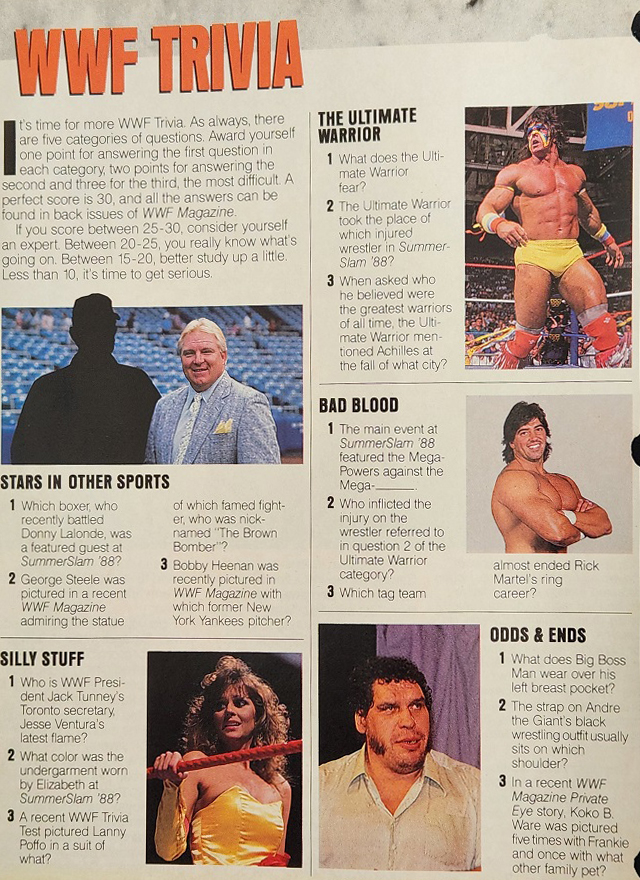 Flashback Friday: WWF Magazine, April 1989 - Scott's Blog of Doom!
