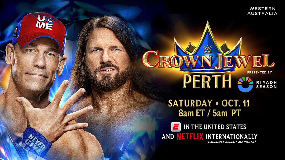 John Cena Vs. AJ Styles Set For WWE Crown Jewel - Scott's Blog of Doom!